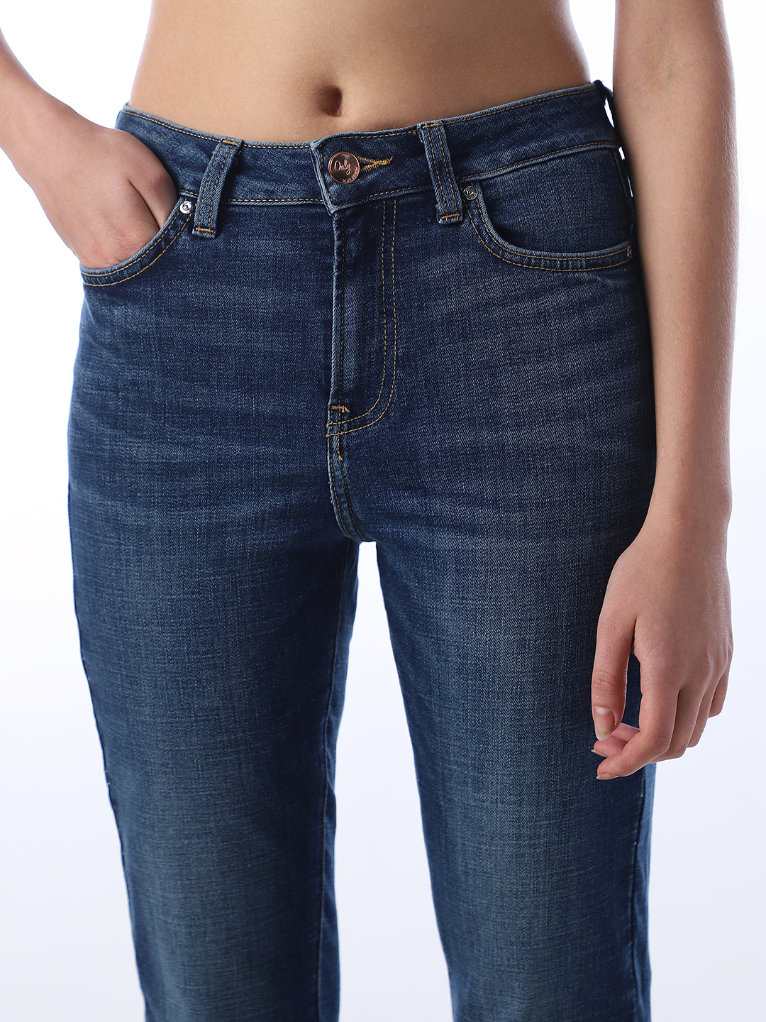 High Rise Flora Flared Jeans
